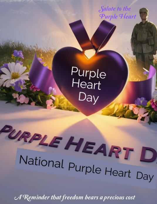 Purple Heart Day Template | PosterMyWall