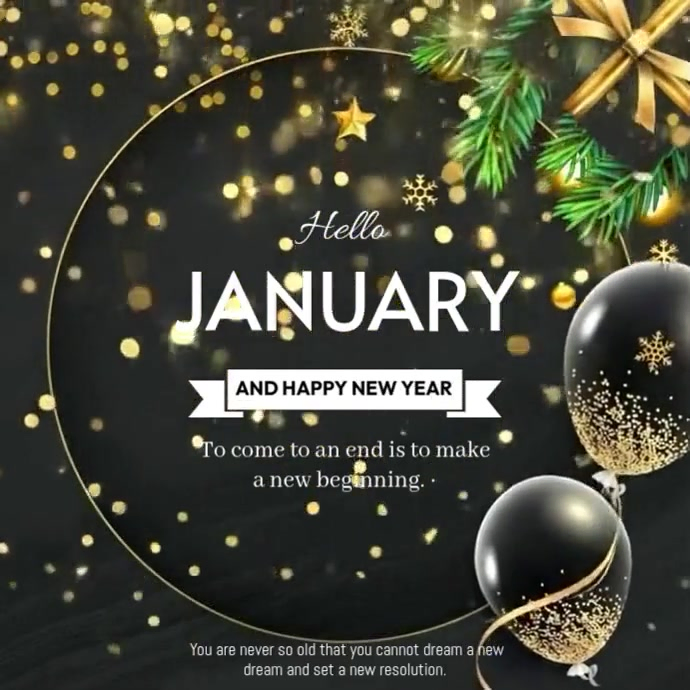 Purple Hello January Instagram Post Template | PosterMyWall