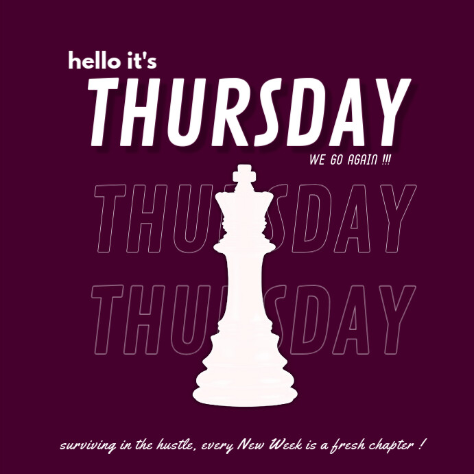 Copy of Purple Hello Thursday Instagram Post | PosterMyWall