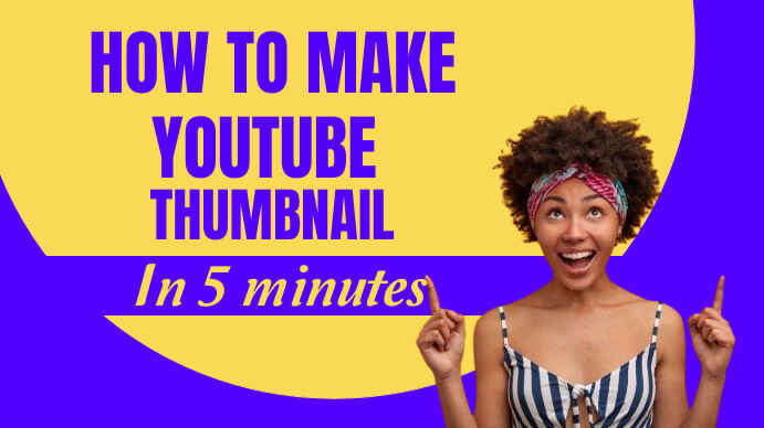 Purple How To Make Youtube Thumbnail In 5 Min Template | PosterMyWall
