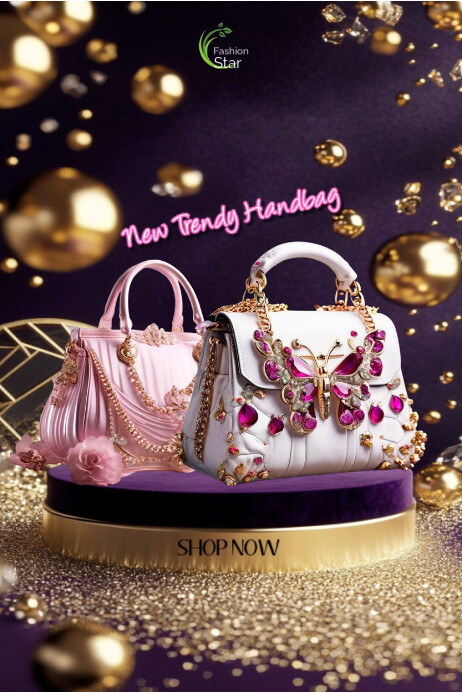 Copy of Purple Illustrative Elegant Bag Promotion Design Poster ...