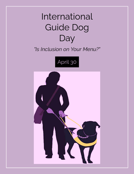 Purple Illustrative International Guide Dog Day Flyer (us Letter ...