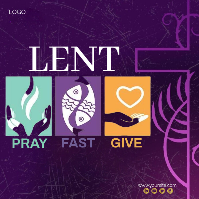 Copy of Purple Illustrative Lent Instagram Post | PosterMyWall