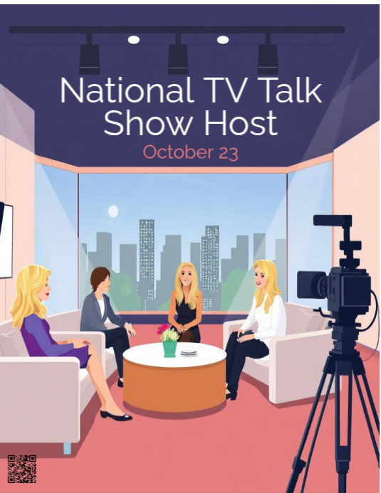 Modèle Purple Illustrative National Tv Talk Show Host Flyer (us Letter ...