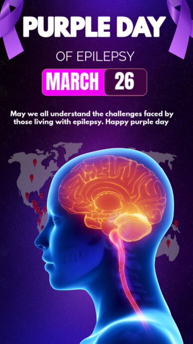 Copy of Purple Illustrative Purple day of epilepsy Instagram Story ...