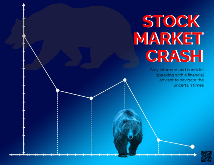 Plantilla de Purple Illustrative Stock Market Crash Flyer (us Letter ...