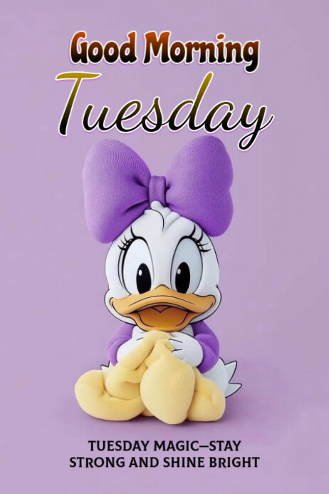 Purple Illustrative Tuesday Post Poster Template | PosterMyWall
