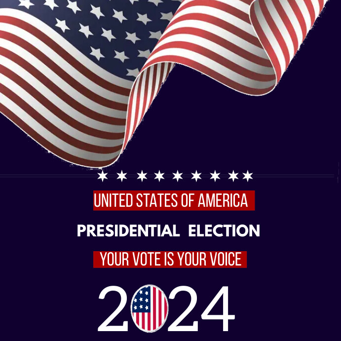 Purple Illustrative Usa Presidential Election Template | PosterMyWall
