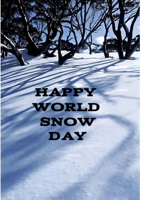 Copy of Purple Illustrative Work Snow Day A4 | PosterMyWall