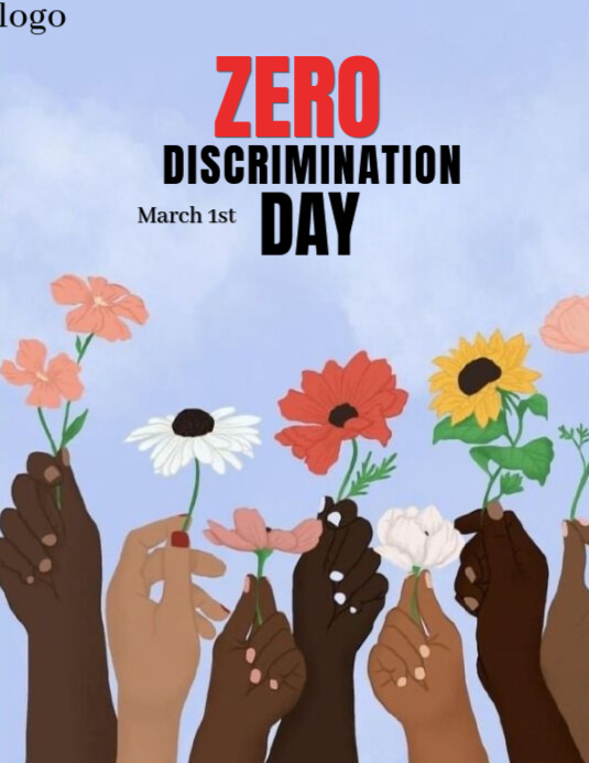 Purple Illustrative Zero Discrimination Day Flyer (us Letter) Templat ...