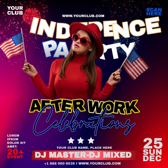 Purple Independence Day Instagram Post Template | PosterMyWall