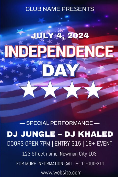 Plantilla de Purple Independence Day Poster | PosterMyWall