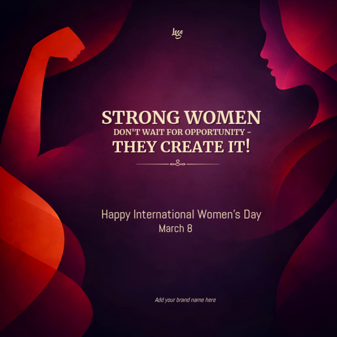 Purple International Women’s Day Quote Template – Bold Women ...