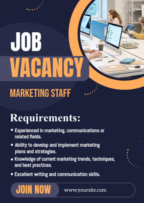 Copy of Purple Job Vacancy A6 | PosterMyWall