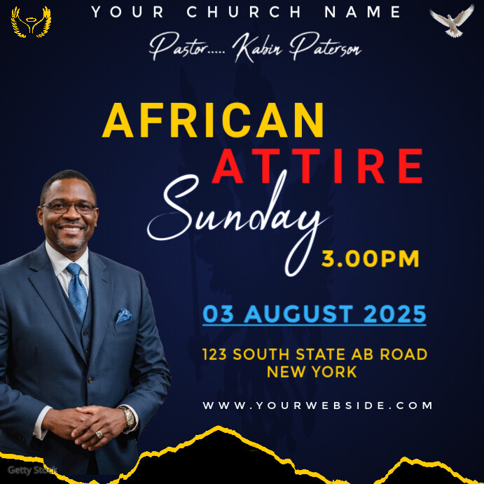 Copy of Purple Joyful African Attire Sunday Church Square (1:1 ...
