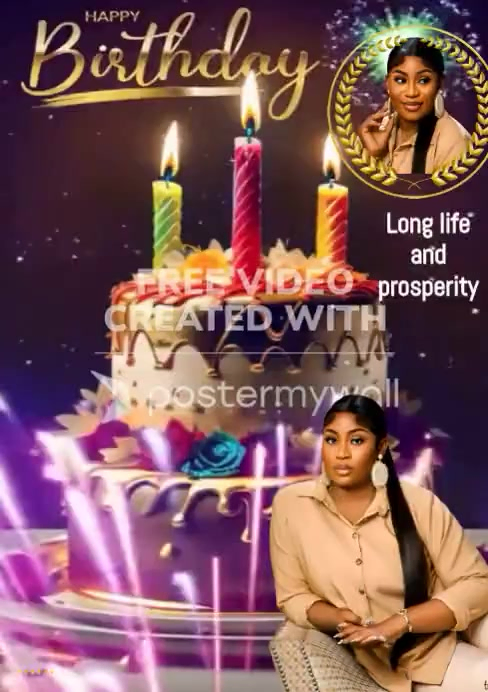 Purple Birthday Celebration A4 Template | PosterMyWall