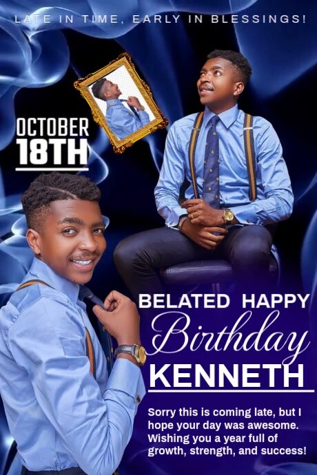 Purple Joyful Birthday Poster Template | PosterMyWall