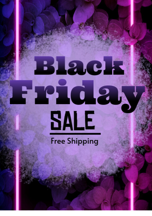 Copy of Purple Joyful Black Friday A4 | PosterMyWall