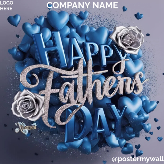 Copy of Purple Joyful Blue White And Harsh Happy Father's Day Design ...