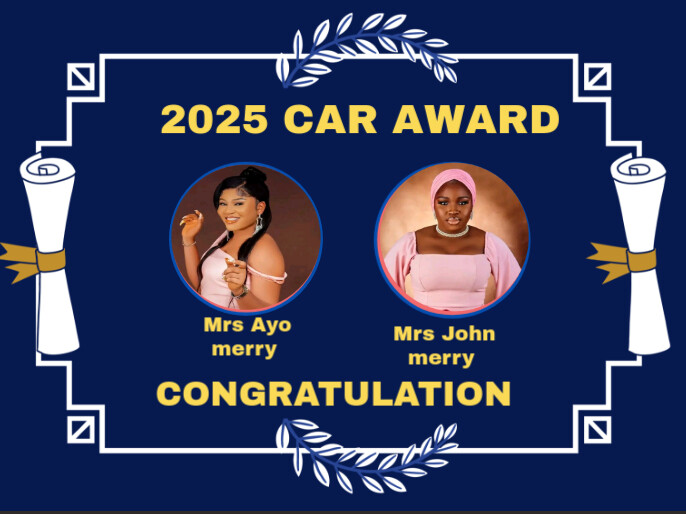 Purple Joyful Car Award Beneficiary Presentation Template | PosterMyWall