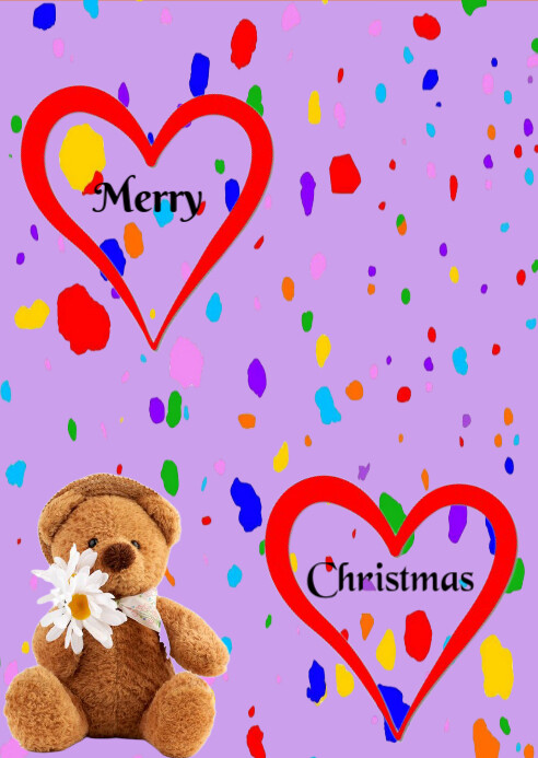 Purple joyful Christmas card Template | PosterMyWall