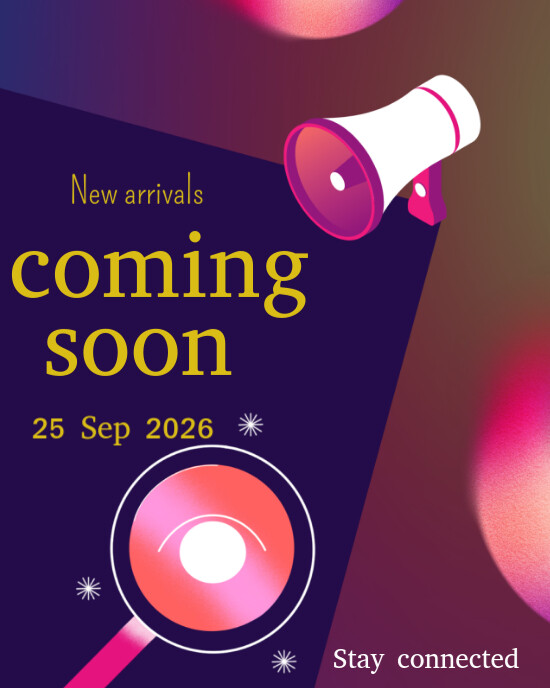 Plantilla de Purple Joyful Coming Soon Instagram Portrait | PosterMyWall