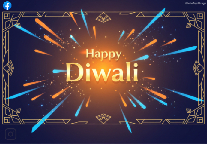 Purple Joyful Diwali Postcard Template | PosterMyWall