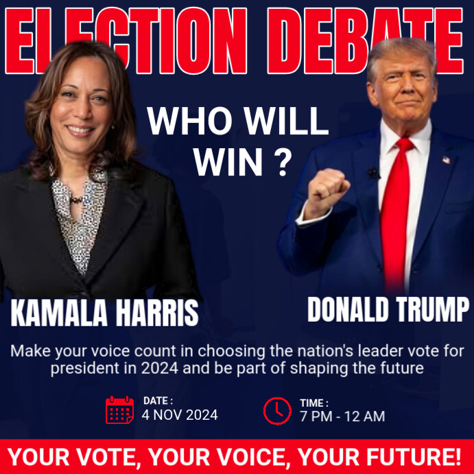 Plantilla de Purple Joyful Election Debate Instagram Post | PosterMyWall