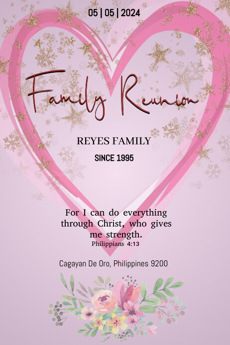 Purple Joyful Family Reunion Poster Template | PosterMyWall