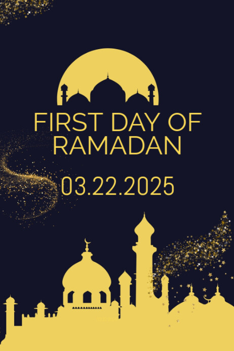 Copy of Purple Joyful First Day Of Ramadan Poster | PosterMyWall