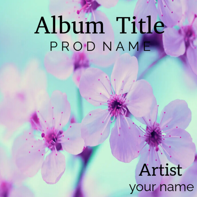 Purple Joyful Flower Album Cover Template | PosterMyWall