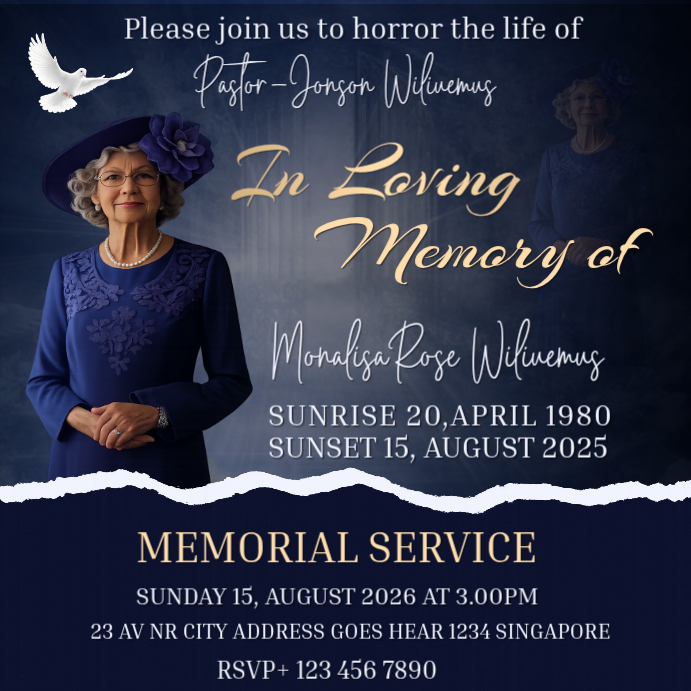 Purple Joyful Funeral Instagram Post Template | PosterMyWall