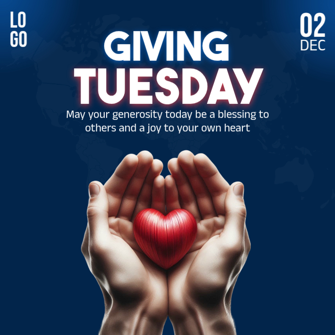 Modèle Purple Joyful Giving Tuesday Instagram Post | PosterMyWall