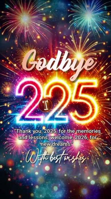 Purple Joyful Godbye 2025 Instagram Story Template | PosterMyWall