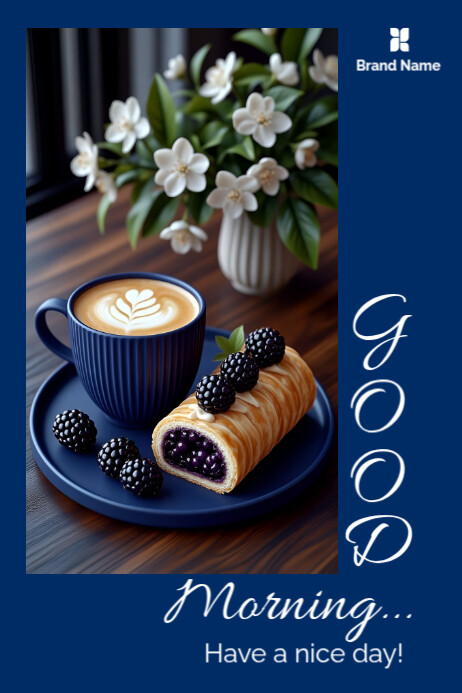 Copy of Purple Joyful Good Morning Poster | PosterMyWall