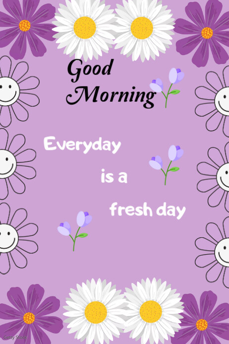 Plantilla de Purple Joyful Good Morning Poster | PosterMyWall