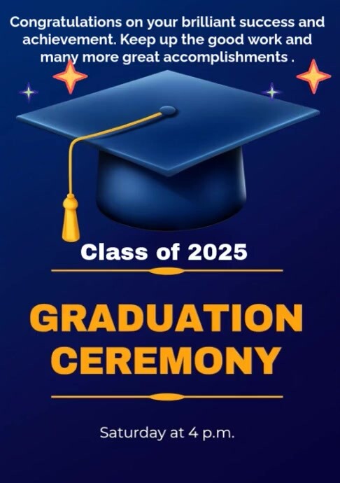 Copy of Purple Joyful Graduation Ceremoney A4 | PosterMyWall