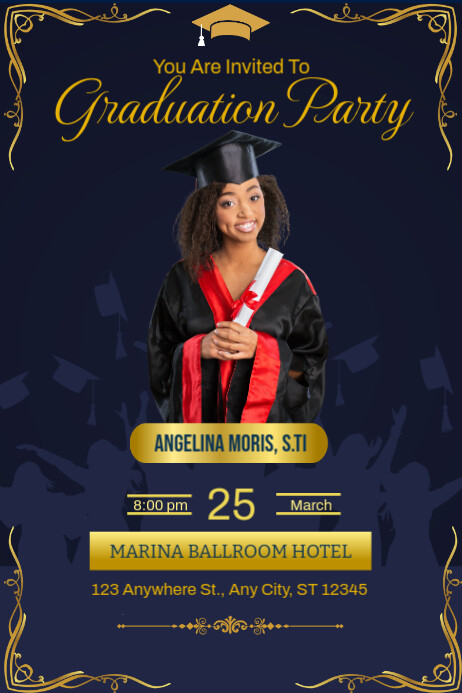 Purple Joyful Graduation Party Invitation 2025 Poster Template ...