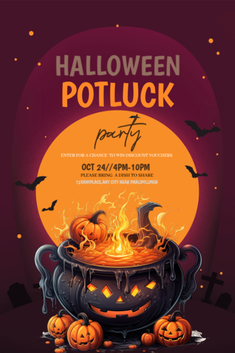 Purple Joyful Halloween Poster Template | PosterMyWall