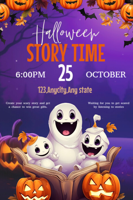Purple Joyful Halloween Poster Template | PosterMyWall