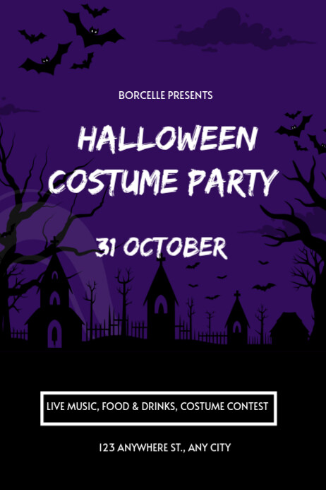 Purple Joyful Halloween Poster Template | PosterMyWall