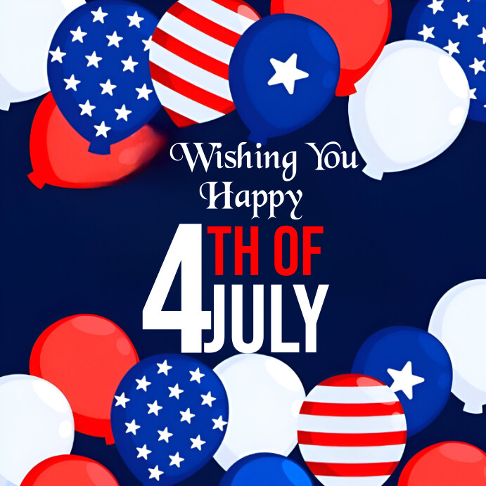 Purple Joyful Happy 4th Of July Template Ins | PosterMyWall