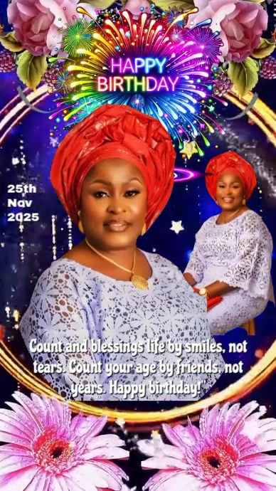 Purple Joyful Happy Birthday Celebration Instagram Reel Template ...