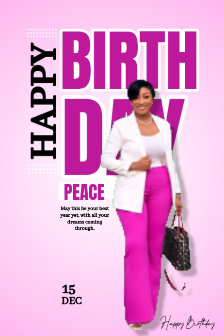 Plantilla de Purple Joyful Happy Birthday Templates Poster | PosterMyWall