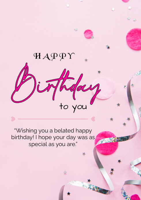Plantilla de Purple Joyful Happy Birthday Wishing Posters | PosterMyWall