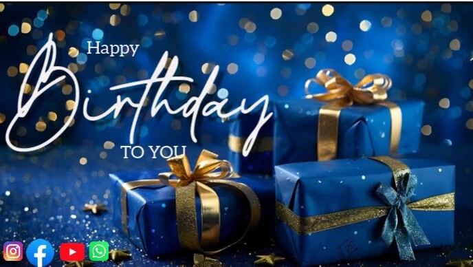 Purple Joyful Happy Birthday Youtube Thumbnail Template | PosterMyWall