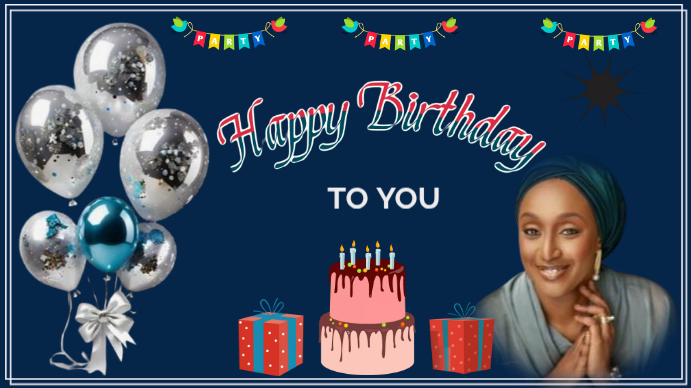 Purple Joyful Happy Birthday Youtube Thumbnail Template | PosterMyWall