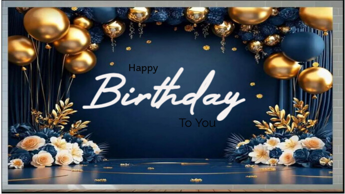 Purple Joyful Happy Birthday Youtube Thumbnail Template | PosterMyWall