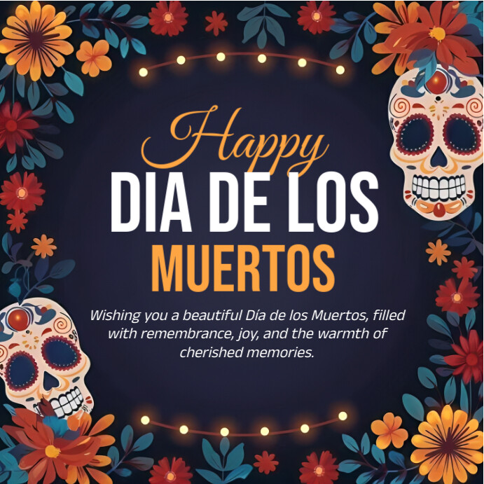 Copy of Purple Joyful Happy Dia De Los Muertos Instagram Post ...