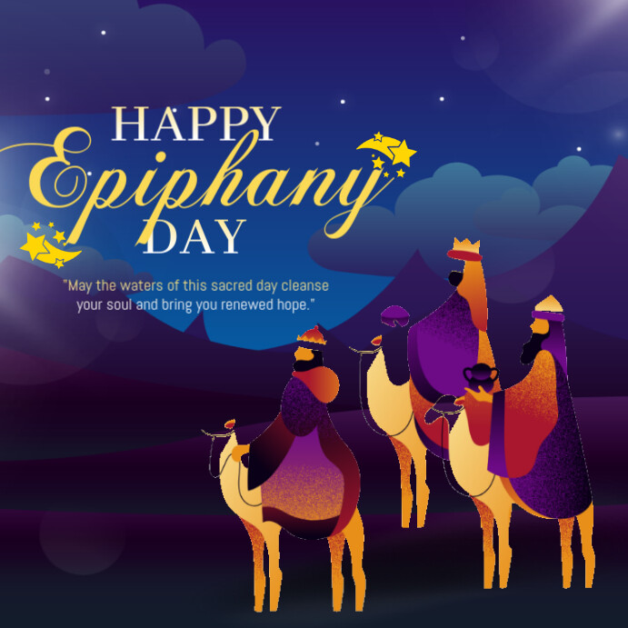 Plantilla de Purple Joyful Happy Epiphany Day Instagram Post | PosterMyWall